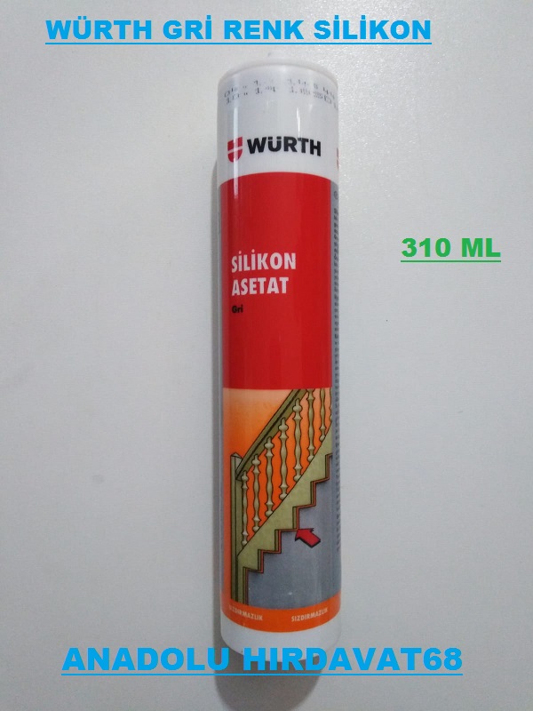 WÜRTH GRİ RENK SİLİKON GÜÇLÜ SİLİKON YAPIŞTIRICI GRİ RENK 310 ML ...